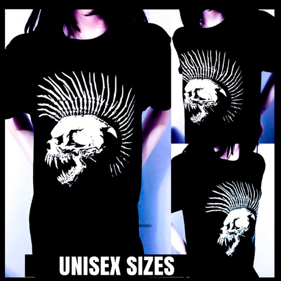 Shirts | Skull Mohawk Tshirt Small | Poshmark